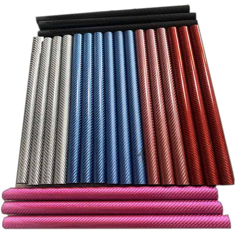3k Colorful Carbon Fiber Round Tubes for Extension Shafts